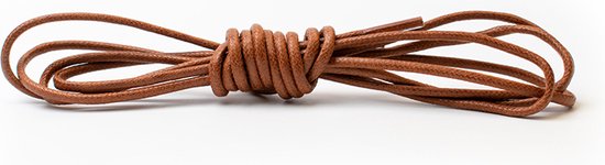Ronde rood bruine wax veters | lengte: 120cm | dikte: 2,5mm | bol