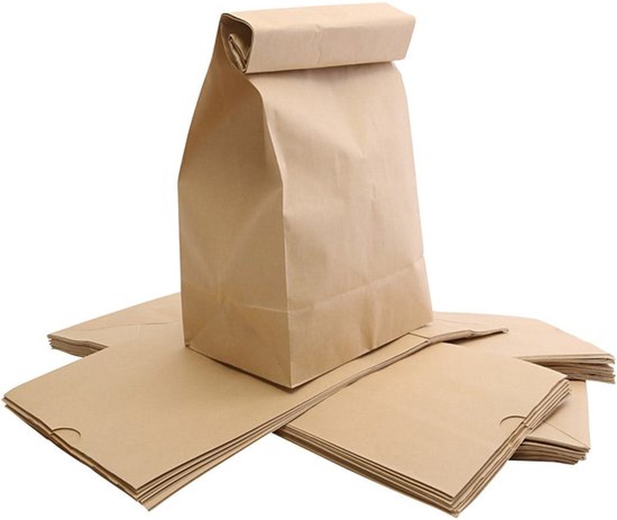 Papieren zakken, afm 15x25x43 cm, 50 stuk/ 1 doos | bol