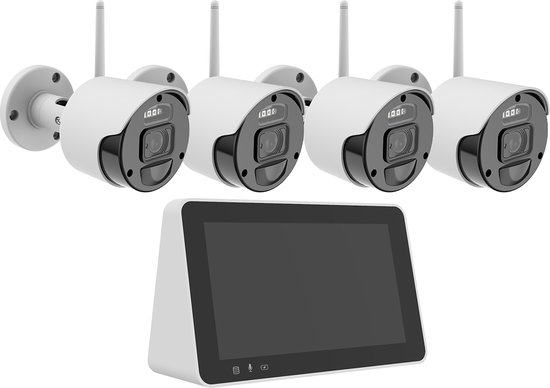 Sitcon | Full HD draadloze camera set (4X) met 7 inch scherm & APP ...