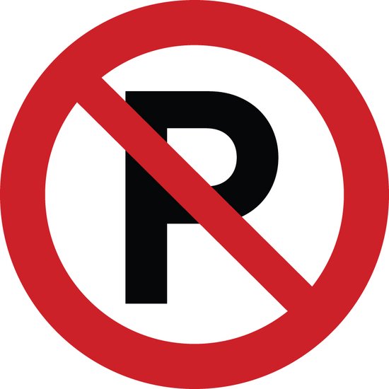 Verbodsbord - Parkeerverbod - 15x15 cm | bol.com