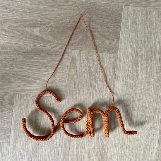 Popjes & Zo - punniknaam - naamhanger - wandhanger naam - koper roest ...