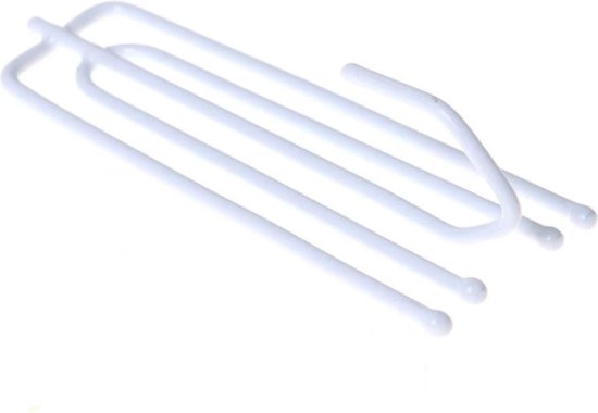 FSW-Products - 10 Stuks - Plooihaken - 4 Poot Longneck - 7cm hoog - Wit ...