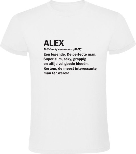 Alex | Heren t-shirt | jarig | verjaardagkado | verjaardag kado ...
