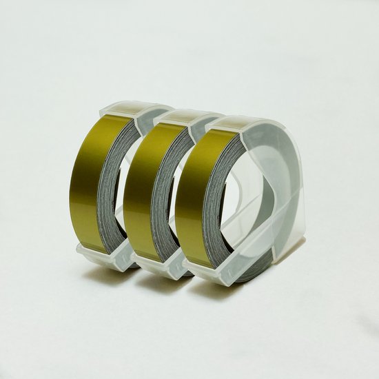 Label Tape - Lettertang - 9mm - 3 Meter - Goud | bol