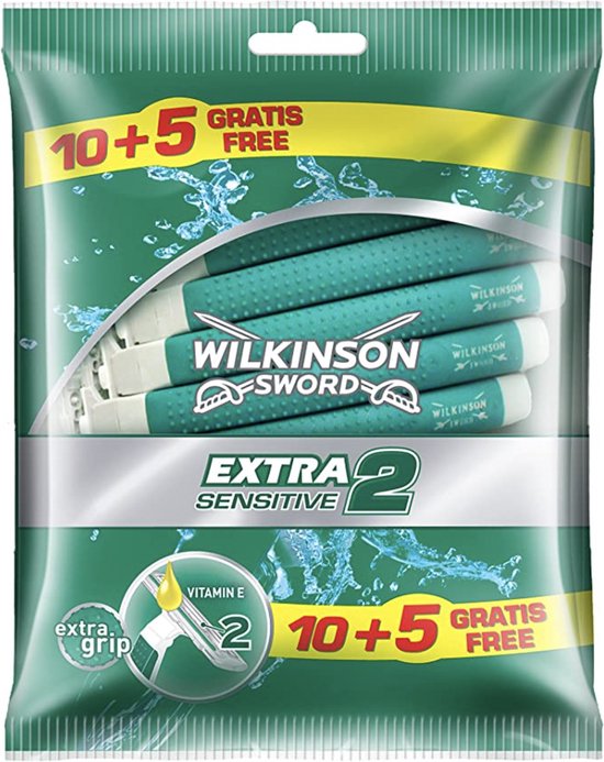Wilkinson Sword Extra Pure Sensitive 2 I 15 Stuks I Scheermes | bol