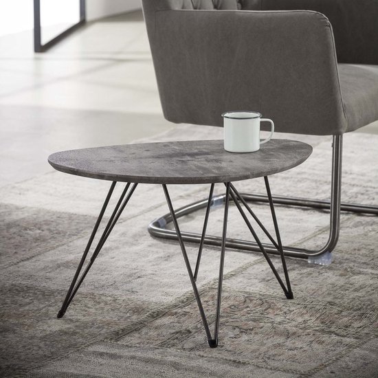 Salontafel Betonlook - Grijs - 60x40x38cm - Tafel Nier - Giga Meubel ...