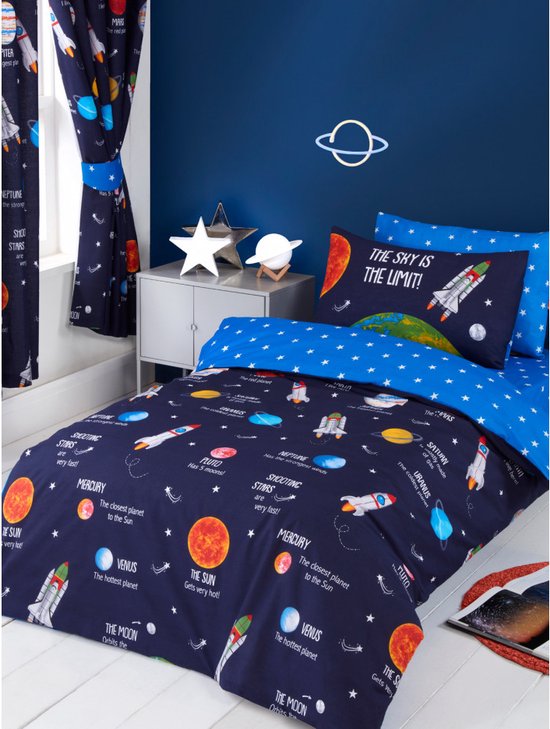 Peuter dekbedovertrek | Planeten | Ruimte | Rakket | The Sky is the ...