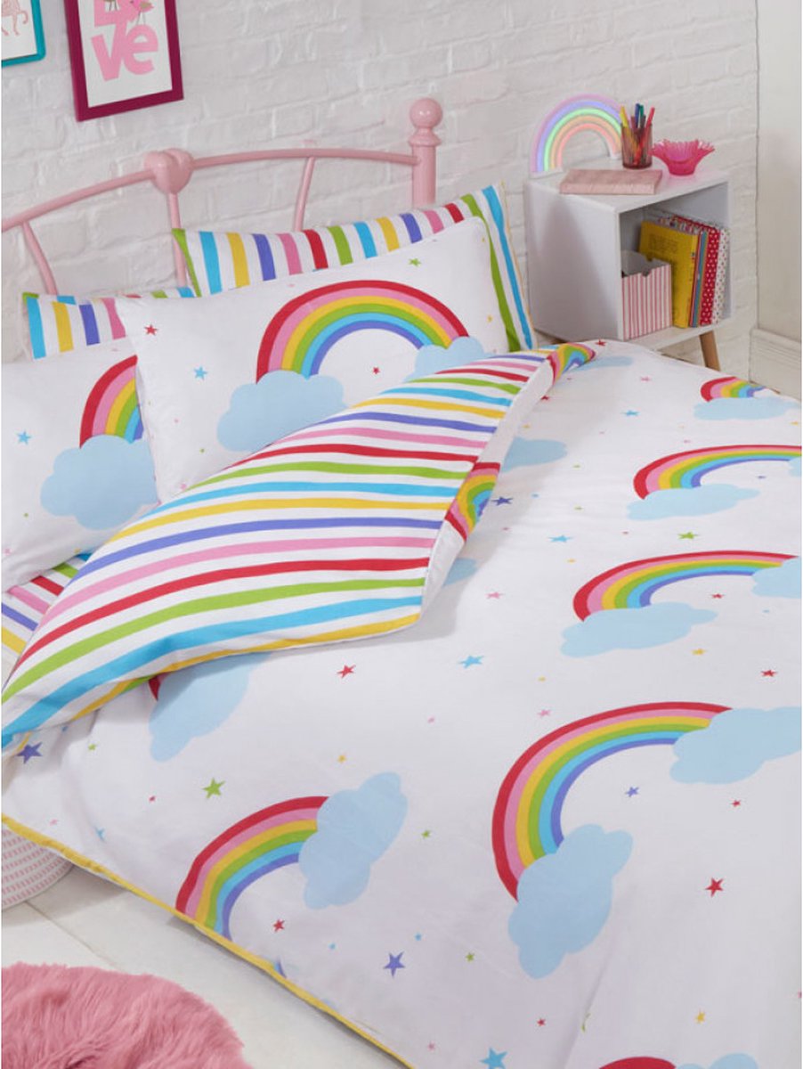 Dekbedovertrek Regenboog | Tweepersoons | Rainbow Sky | bol.com