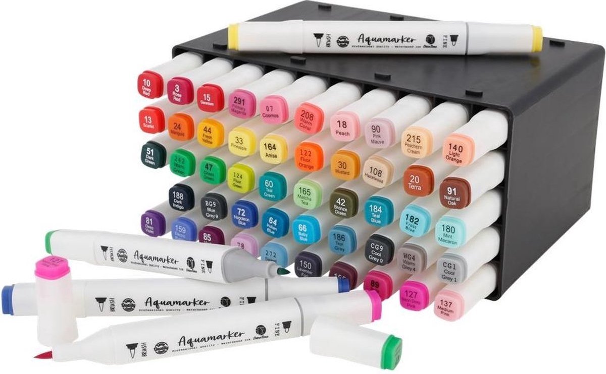 Decotime Aquamarkers 50 stuks - 50 Twinmarkers - 50 Waterverstiften ...