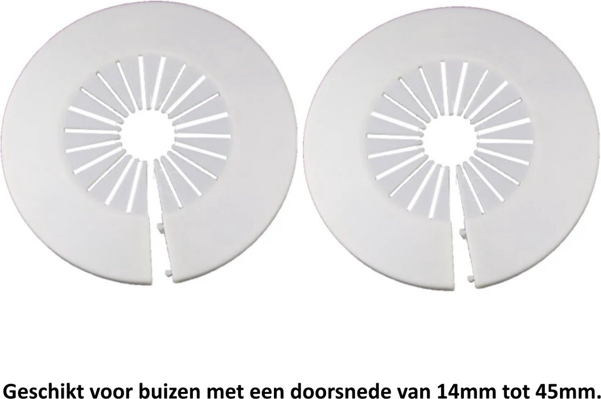 Universele / bijna universele witte radiator rozetten voor buizen met ...