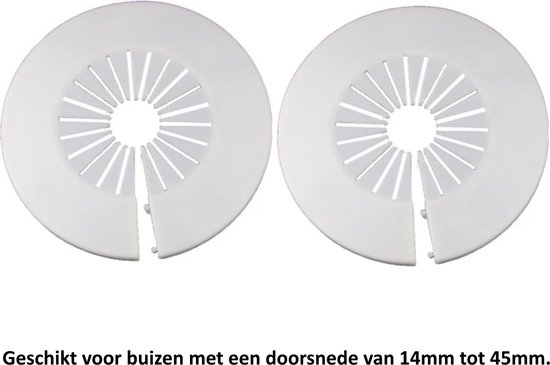 Universele / bijna universele witte radiator rozetten voor buizen met ...