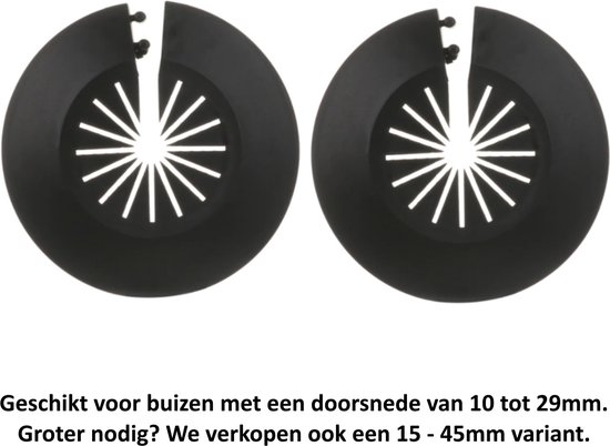 Universele / bijna universele zwarte radiator rozetten voor buizen met ...