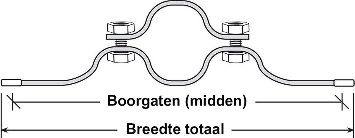 Klembeugel voor buispaal, 76 mm 545 mm | bol.com