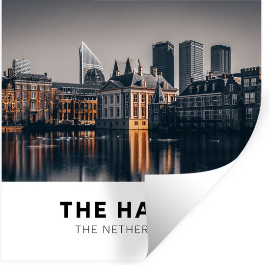 Muurstickers - Sticker Folie - Nederland - Avond - Huizen - 100x100 cm ...