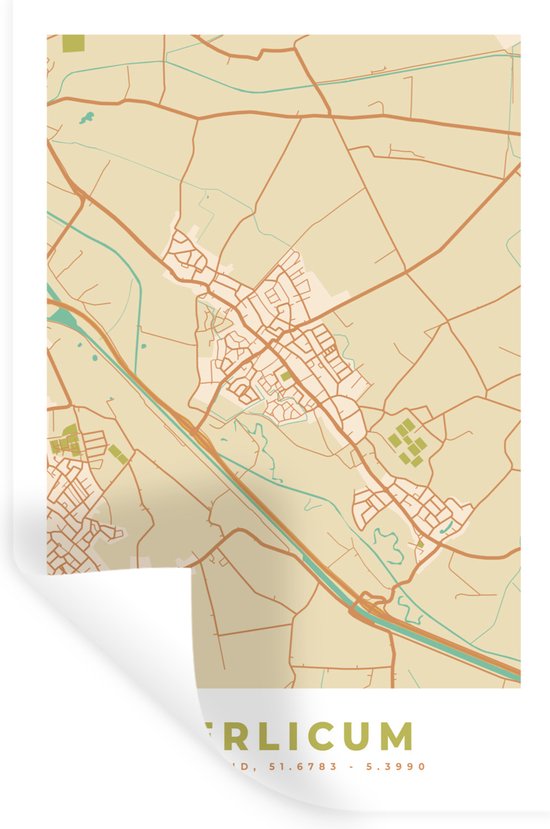 Muurstickers - Sticker Folie - Berlicum - Nederland - Stadskaart ...