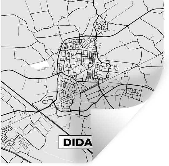 Stickers muraux - Didam - Carte - Carte - Plan de la ville - 80x80 cm ...