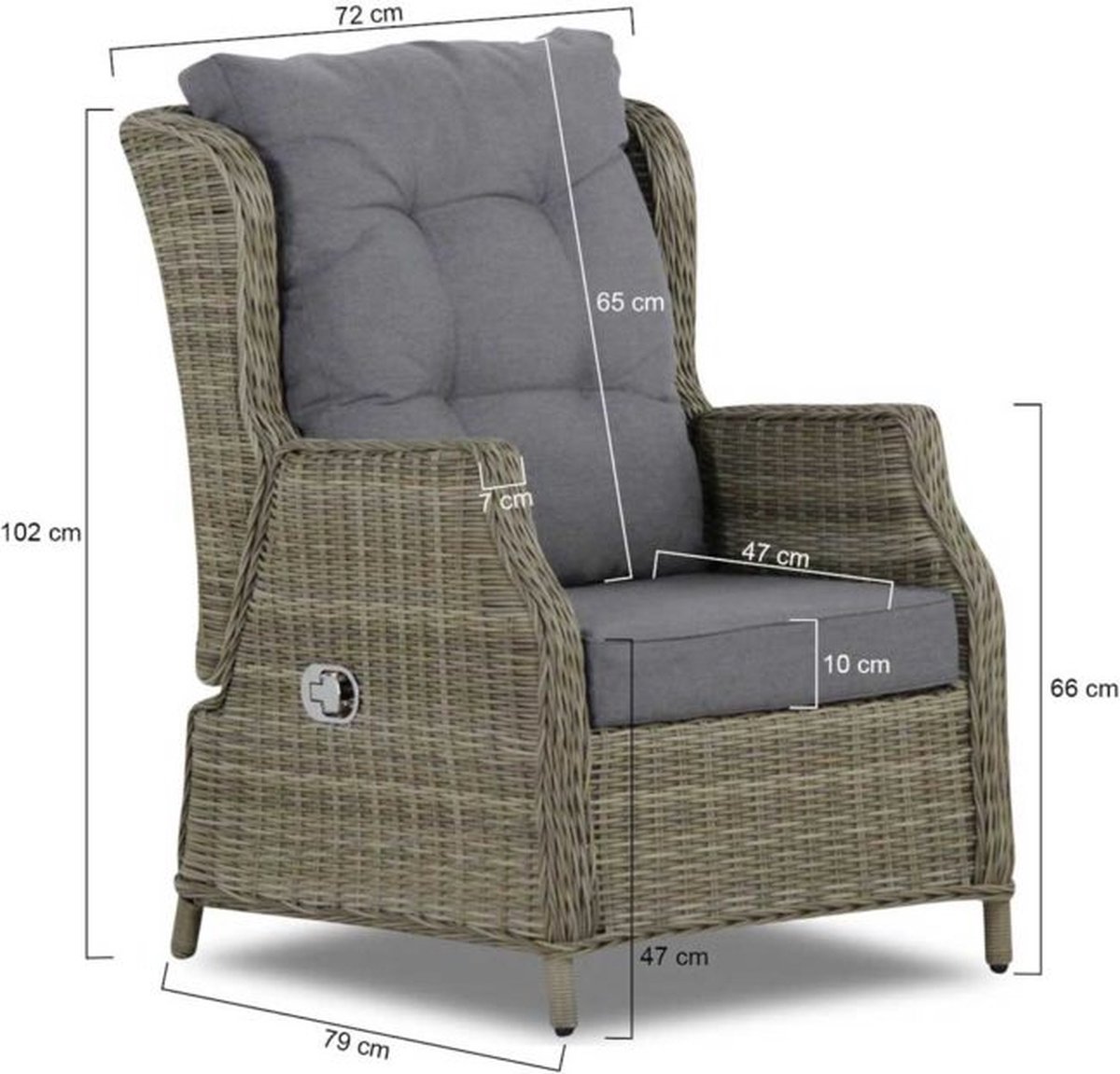 Garden Collections Chicago lounge tuinstoel verstelbaar | bol.com