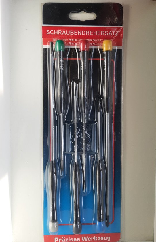 Connector Lange schroevendraaier set 3x plat+3x kruiskop | bol