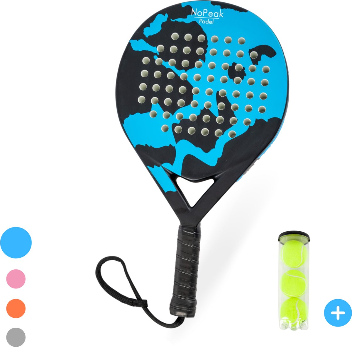 No Peak Padel racket Blauw – Padel - Inclusief Padel tas en Padel ...