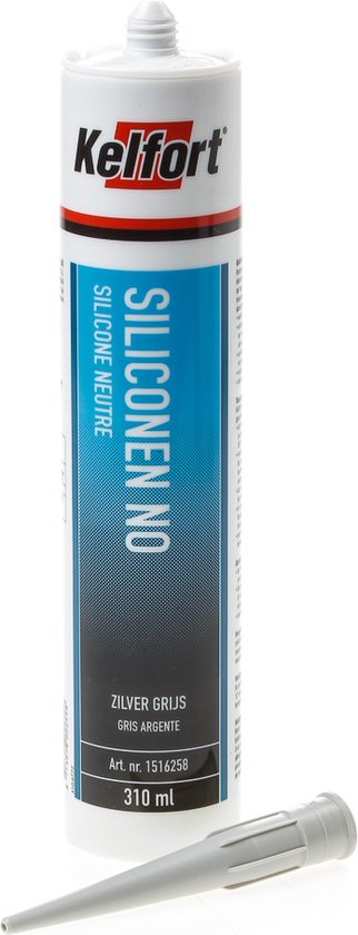 Kelfort Siliconenkit no zilver/grijs 310ml | bol