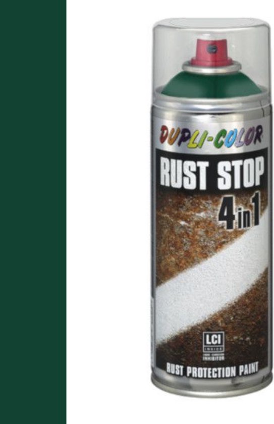 Dupli-Color rust stop 4-in-1 mosgroen (RAL 6005) - 400 ml | bol.com