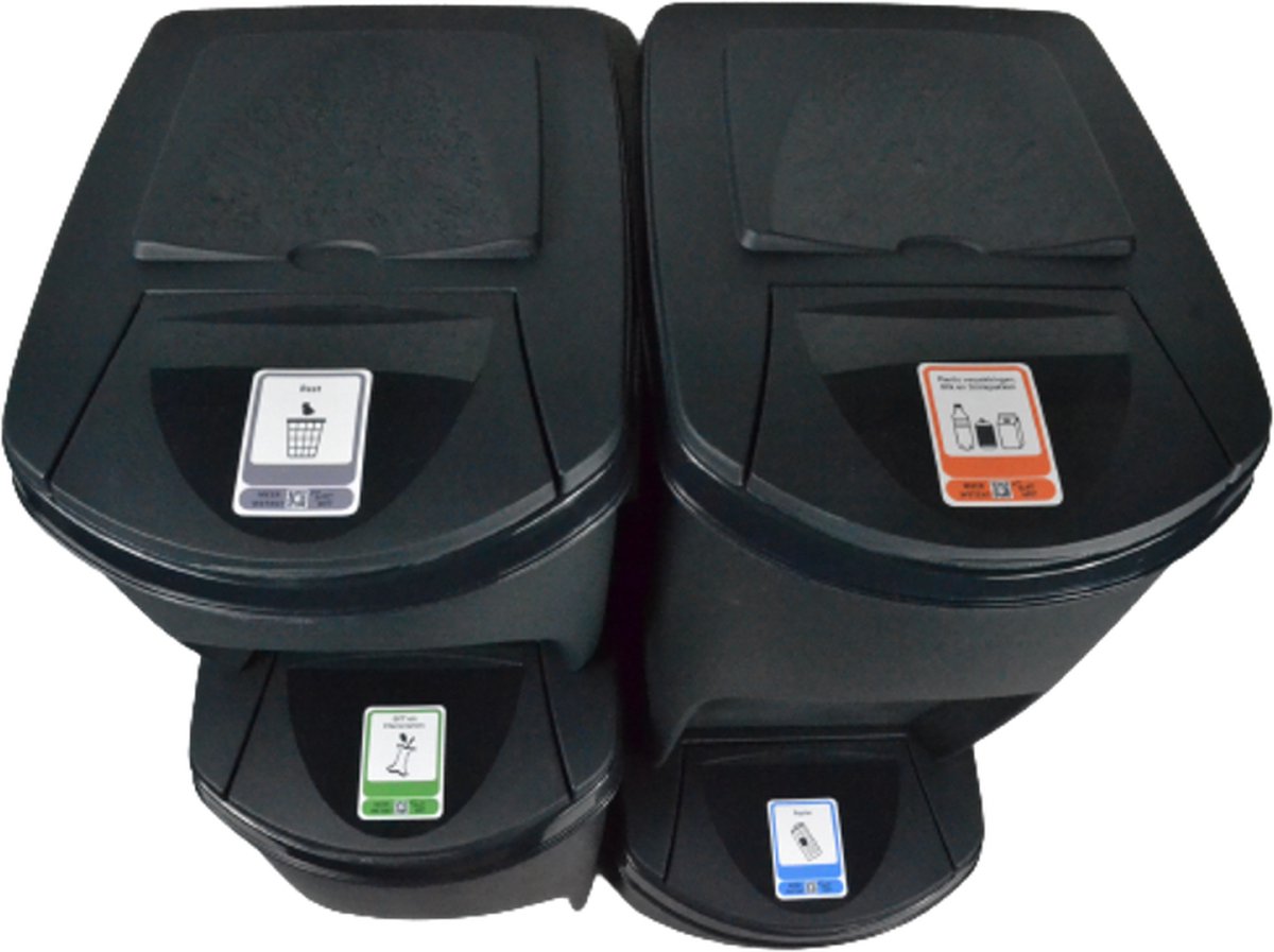 Brisz afvalstickers met afbeelding set van 5 afval stickers - Scan QR ...
