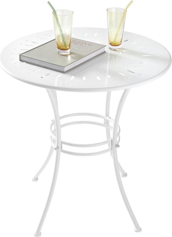 Mara Ronde Tuintafel - Bistrotafel - Wit - Ø 70 cm | bol.com