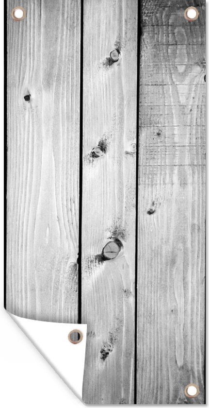 Poster de jardin Wit - Planches - Bois - Sol - 40x80 cm - Décoration ...