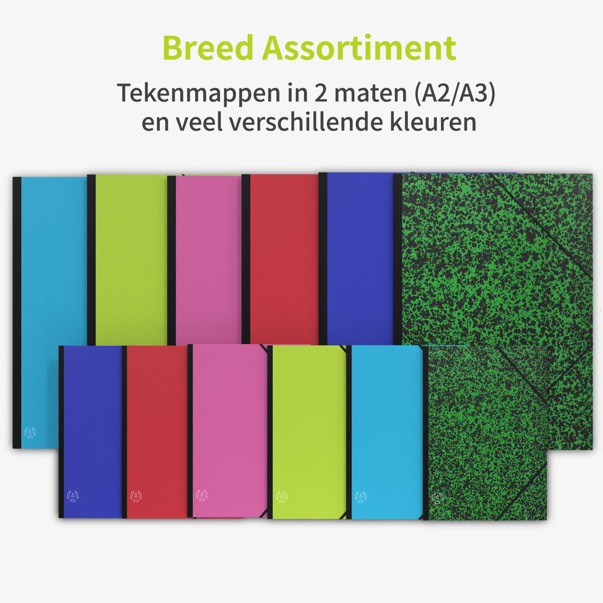 ACROPAQ Tekenmap A2 - 52 x 72 cm, XXL Groot, met Elastieken ...