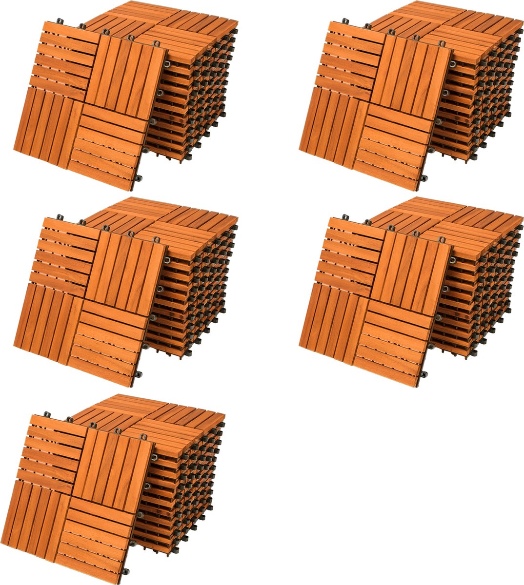 Casaria Houttegel Quattro FSC®-Gecertificeerd Acaciahout 5m² Tegel ...