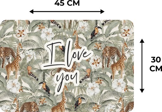 Placemat - Placemats kunststof - I love you - BFF - Vriendin - Vriend ...