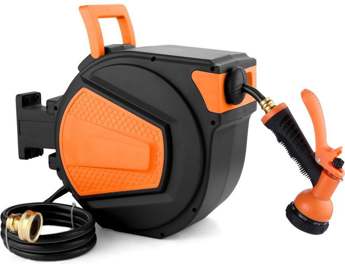 Magnificos - tuinslang met haspel – slangenhaspel - wandslangenbox - 20 ...