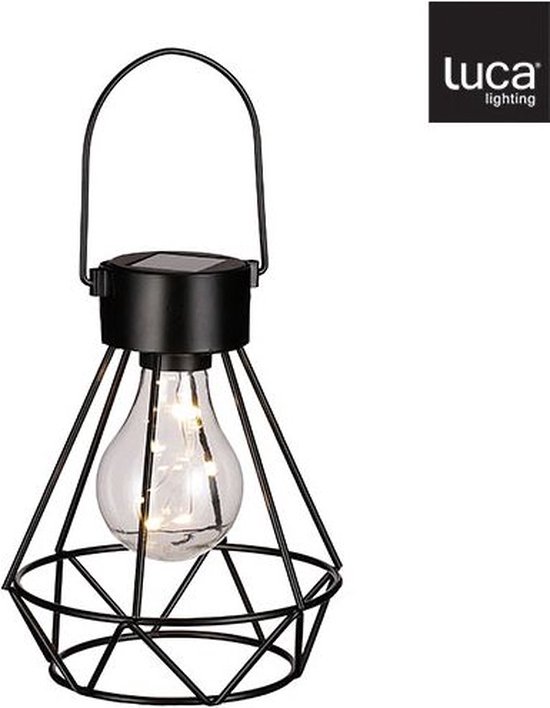 Luca Lighting Solar Hanglamp - 24 x 13,5 cm - Metaal - Zwart | bol