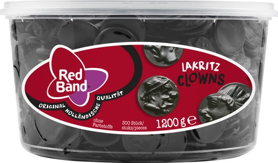 Red Band Drop Clowns 1 pot à 300 stuks - Zacht snoep - Drop - Zoet ...