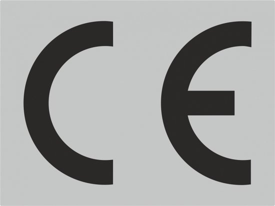CE Stickers - 100 stuks - 30 X 22 MM - Zilver / Grijs met Zwart - CE ...