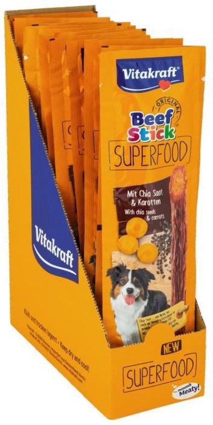 Vitakraft Beef Stick Superfood 25 g - Hondensnacks - 15 x Rund&Wortel | bol