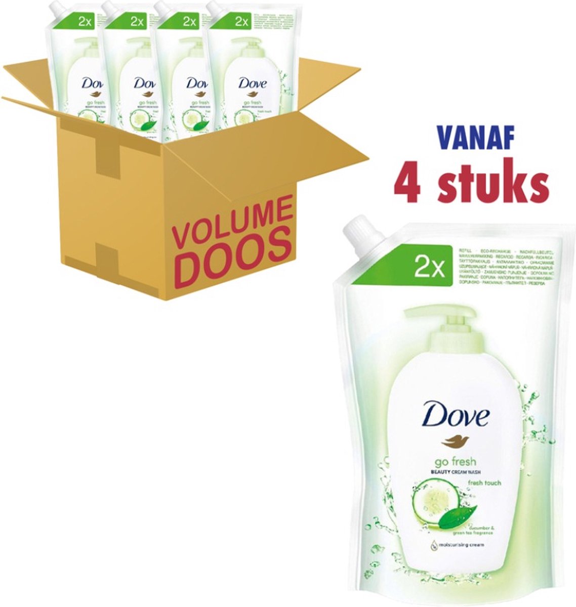 Dove Handzeep Fresh Touch navulling 500ml | bol.com