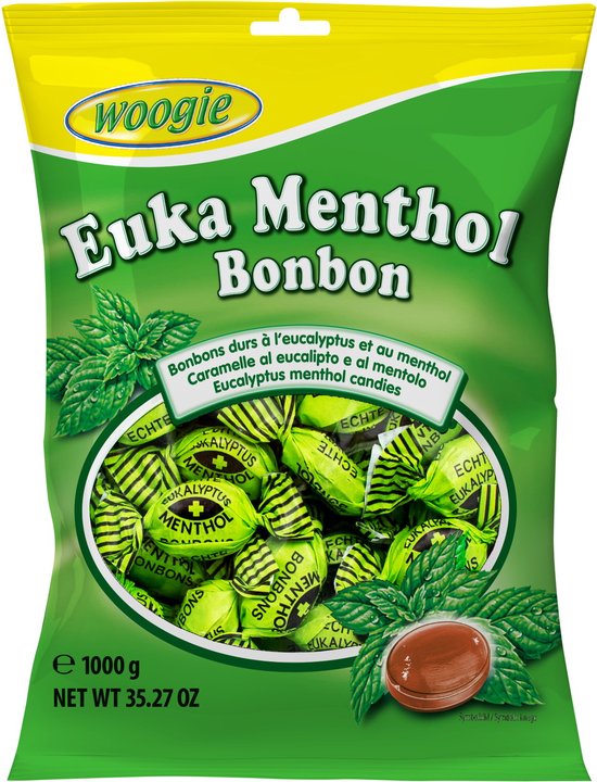 Bonbons Woogie Euka Menthol – Emballés séparément – 6 x 1kg | bol