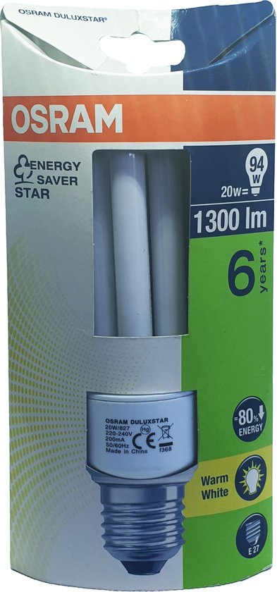 Osram DULUX fluorescente lamp 20 W E27 Warm wit | bol.com