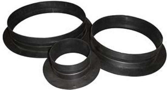Flens 160mm PVC/ Kunstof rond - 16cm Grijs of Zwart Ventilatie Buis ...