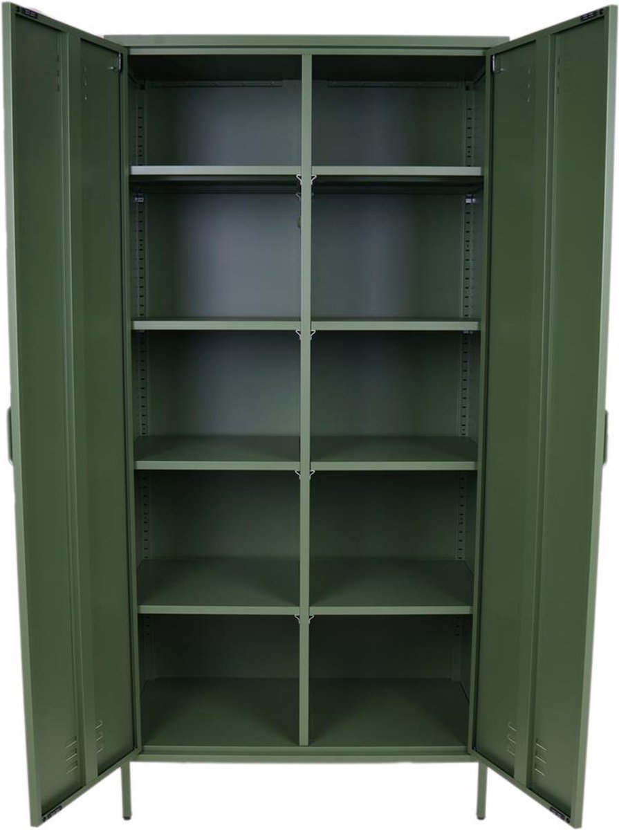 MaximaVida metalen kleding lockerkast Finn 90 x 50 x 185 cm olijfgroen ...