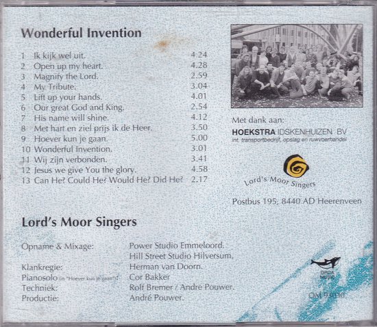 Wonderful Invention - Lord's Moor Singers o.l.v. John Verrijk, Lord's ...