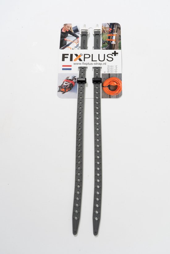 2 Fixplus straps donkergrijs 40cm - TPU spanband voor snel en effectief ...