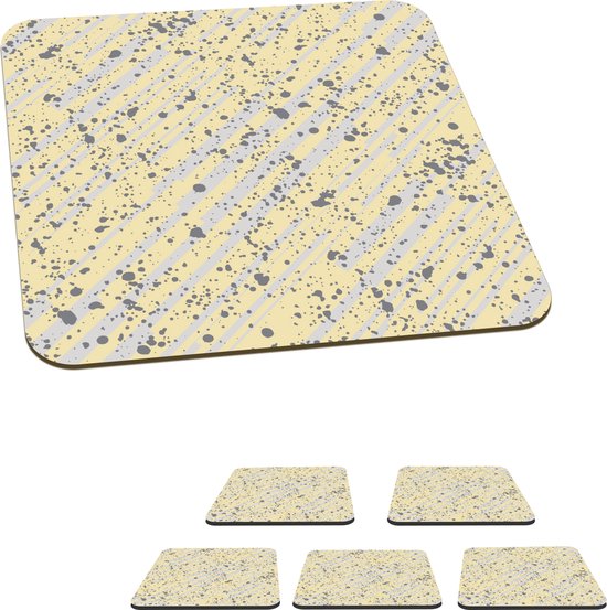 Onderzetters voor glazen - Verf - Lijn - Patronen - Structuur - 10x10 ...