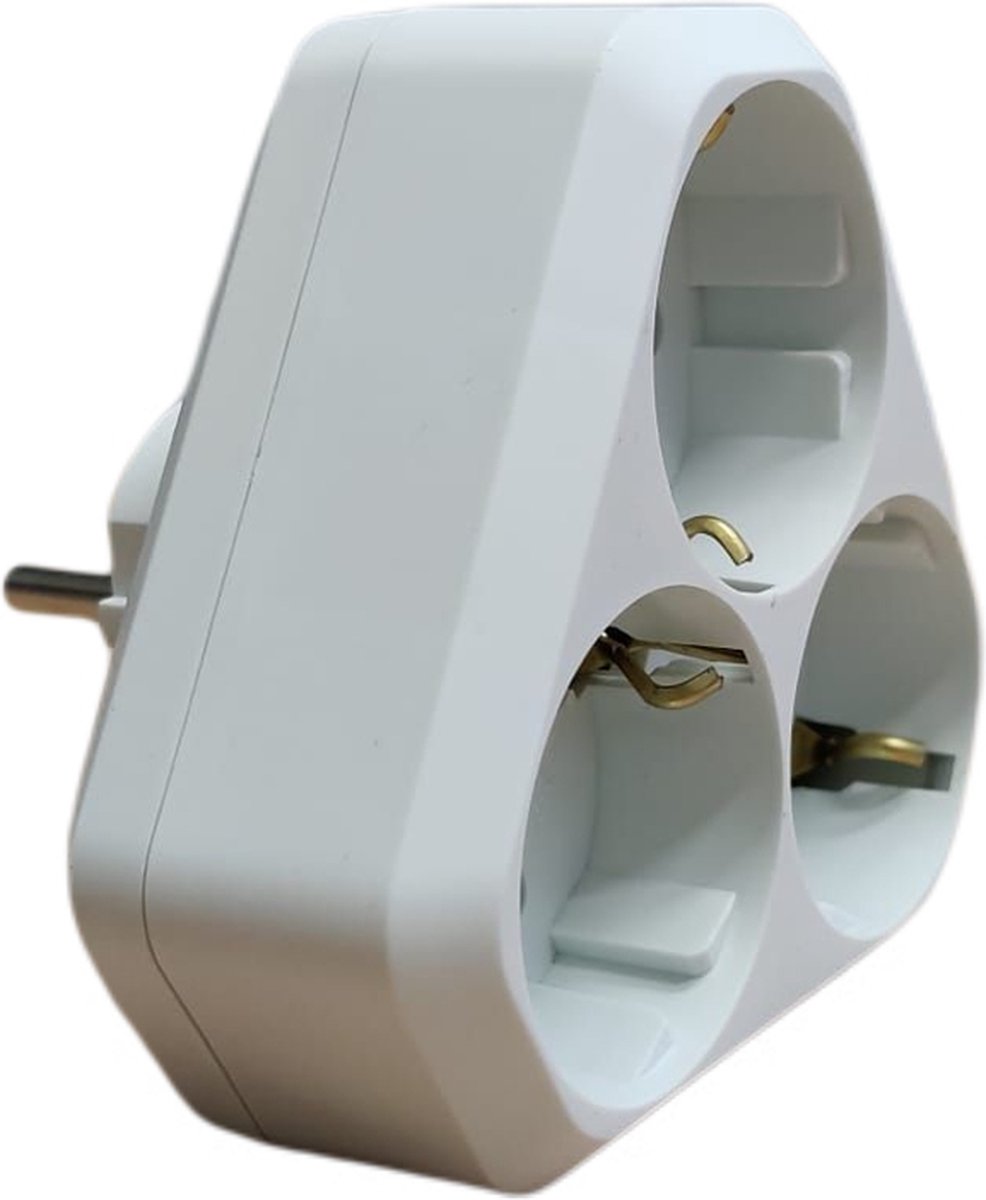 Driehoek Stopcontact Splitter | Verdeelstekker | Verloopstekker | 3 ...