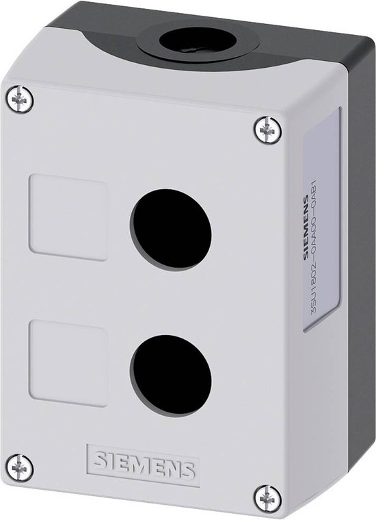 Siemens 3SU1802-0AA00-0AB1 Lege behuizing 2 inbouwplaatsen (l x b x h ...