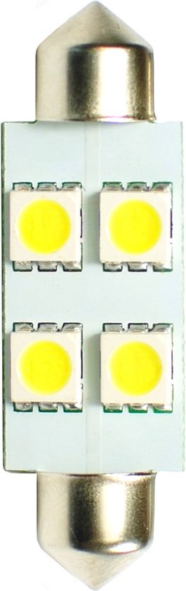 M-Tech LED C5W 12V 36mm - Basis 4x Led diode - Wit - Set | bol