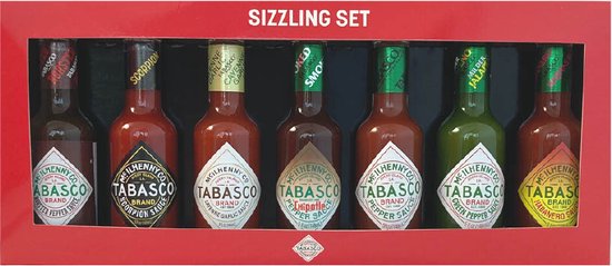 TABASCO® Gift box 'Sizzling set 7 pack 7 x 148ml | bol.com