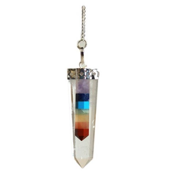 Pendel Kristal - 7 Chakra - Stromende Chakra's - Ketting 17cm ...