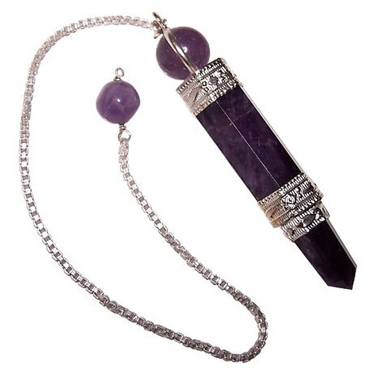 Amethist Pendel - Driedelig - Ketting 17cm - Edelesteen - Spiritueel ...